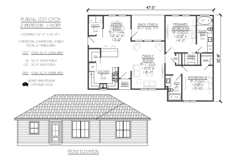 Plan No. 1227-0705 - Monte Smith Designs